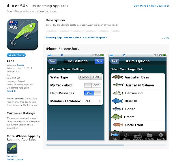 Aussie launches iPhone lure app - Fishing World Australia