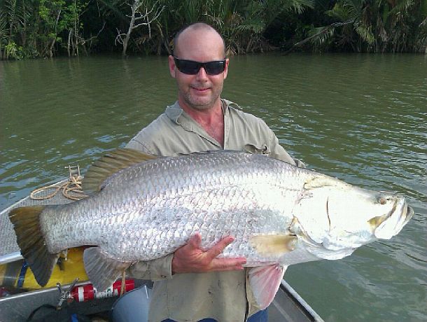 Monster barra out of Wenlock - Fishing World Australia