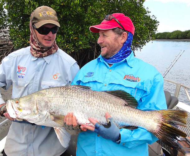 Metre barra mayhem! - Fishing World Australia