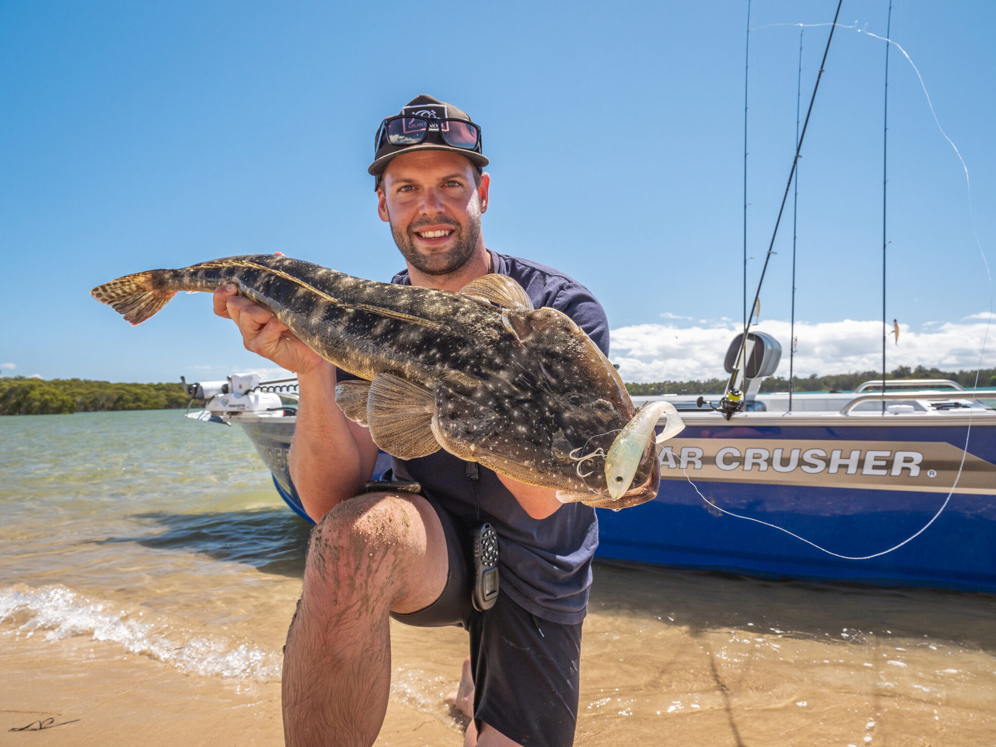 Shallow Water flathead - Fishing World Australia